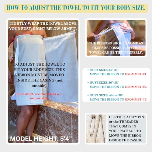 Shower Wrap | Bath Wrap Towel | Wrap Towel | UWRAPT